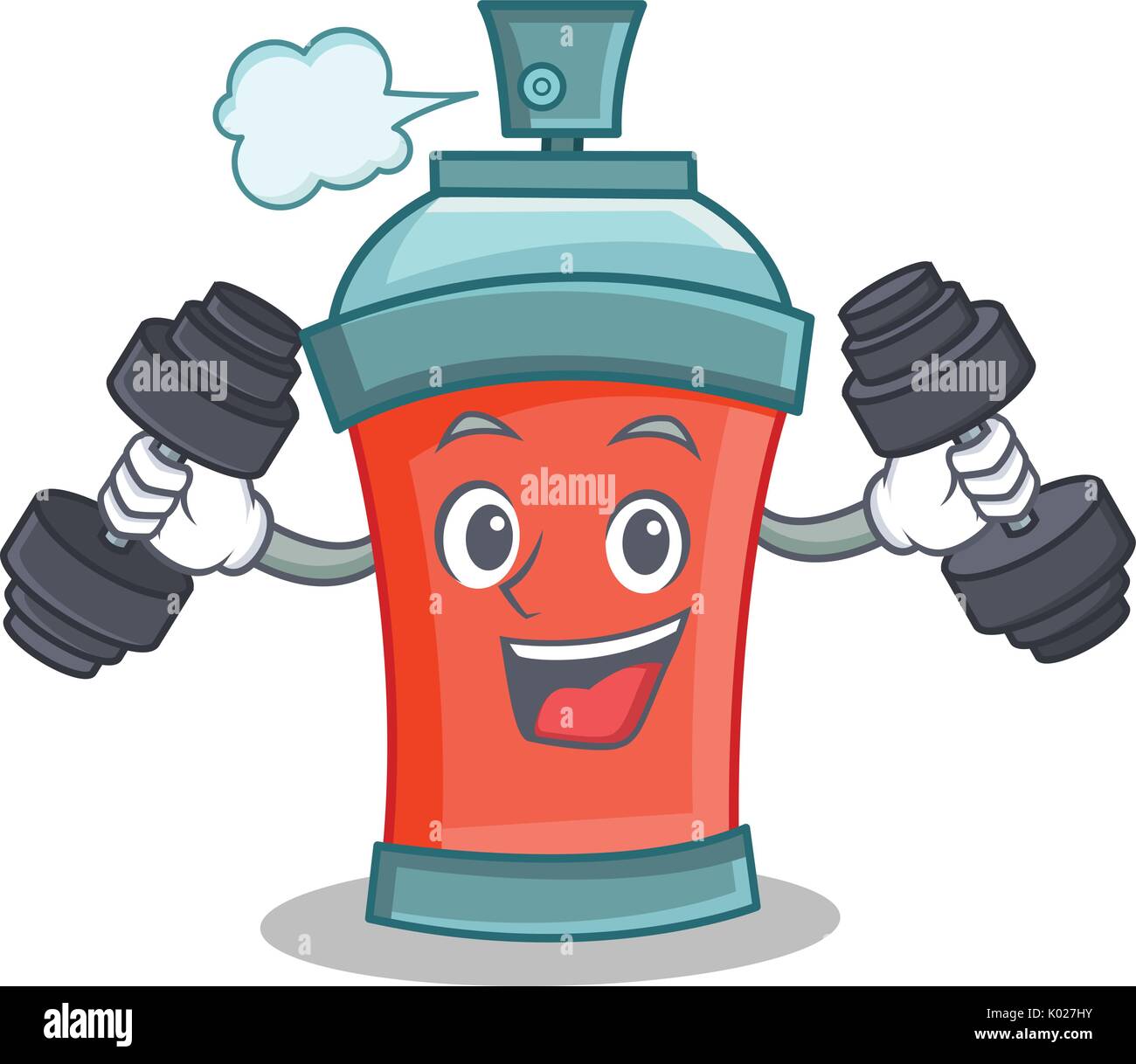 Fitness aerosol spray can character cartoon vector illustration Stock ...