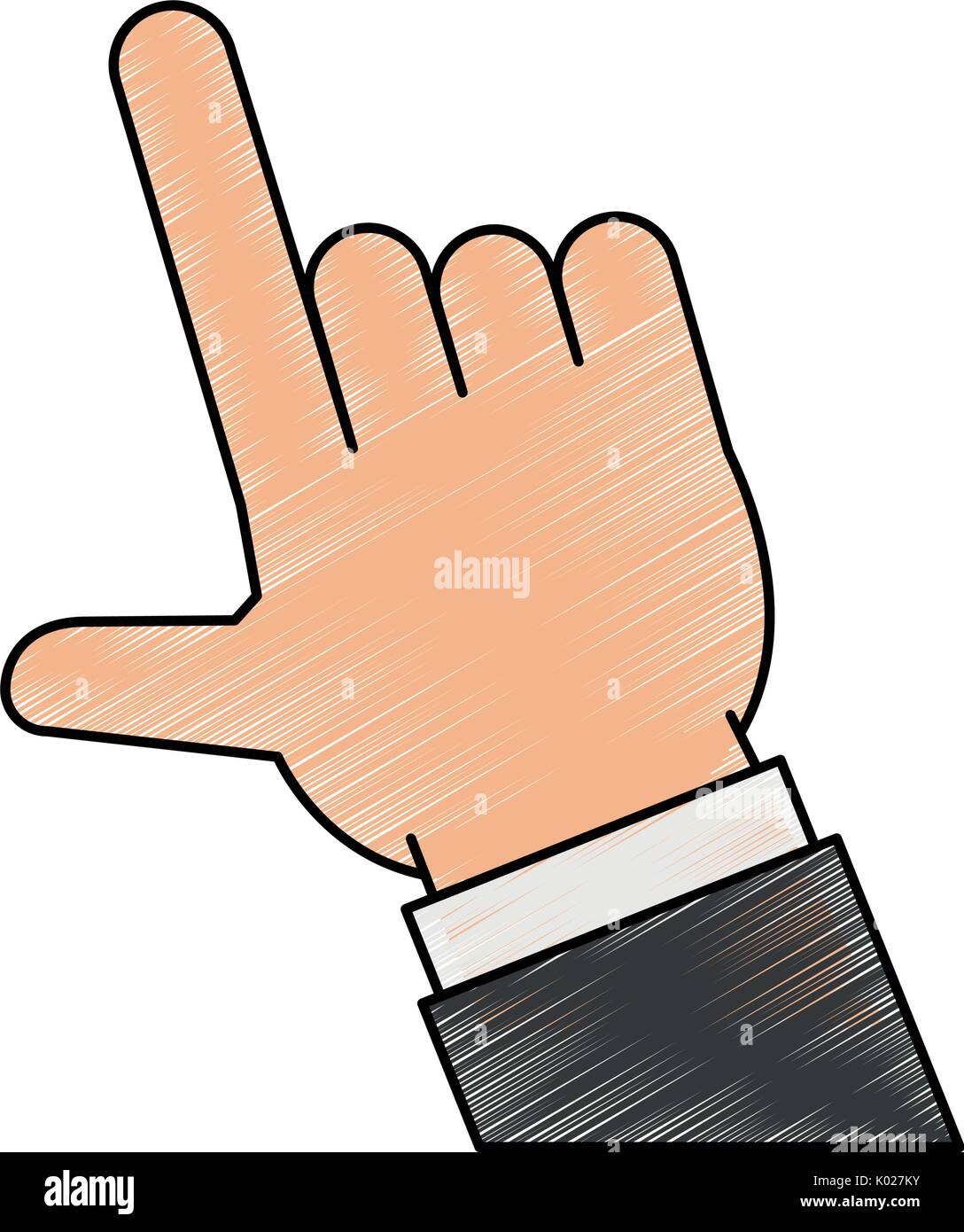 hand vector illustration Stock Vector Image & Art - Alamy