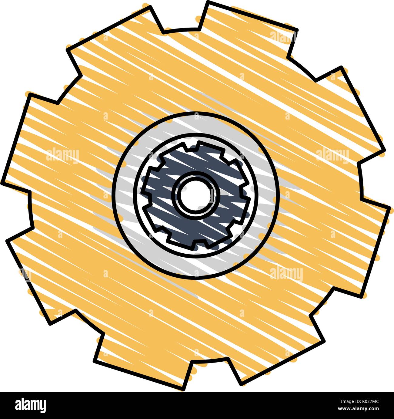 Gear mechanism work doodle vector hi-res stock photography and images ...