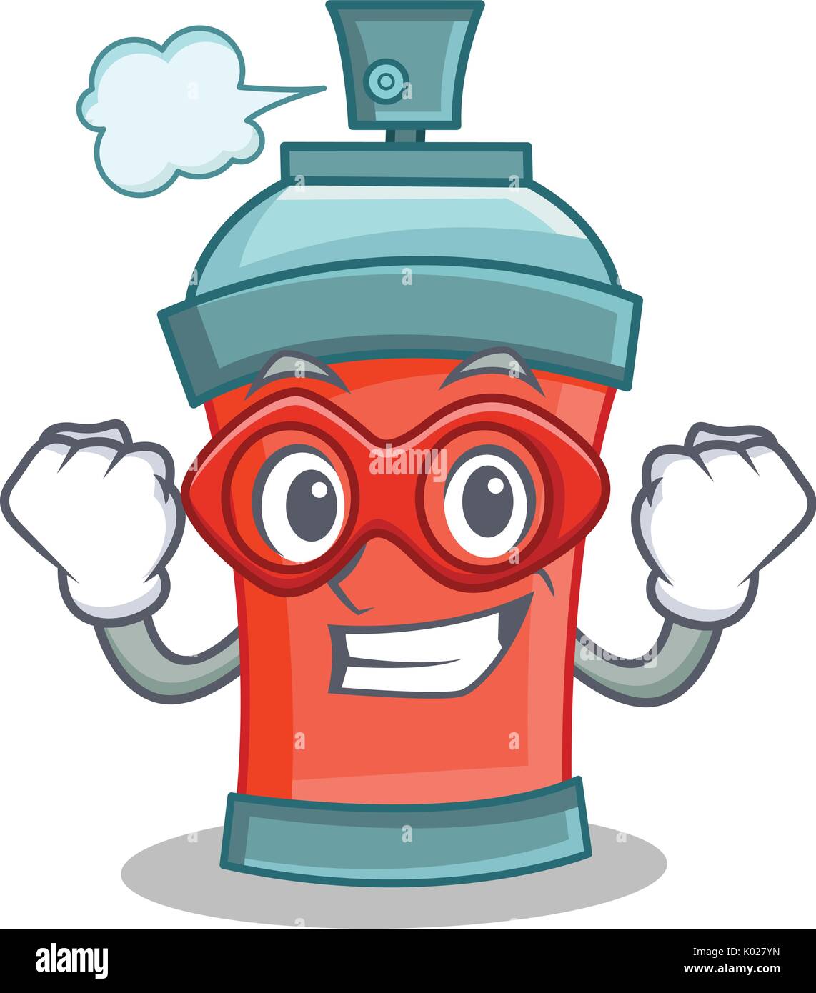 Super hero aerosol spray can character cartoon vector illustration ...