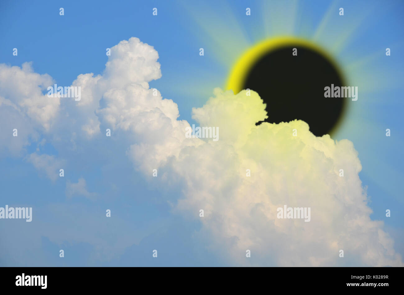 Solar eclipse in blue hi-res stock photography and images - Alamy