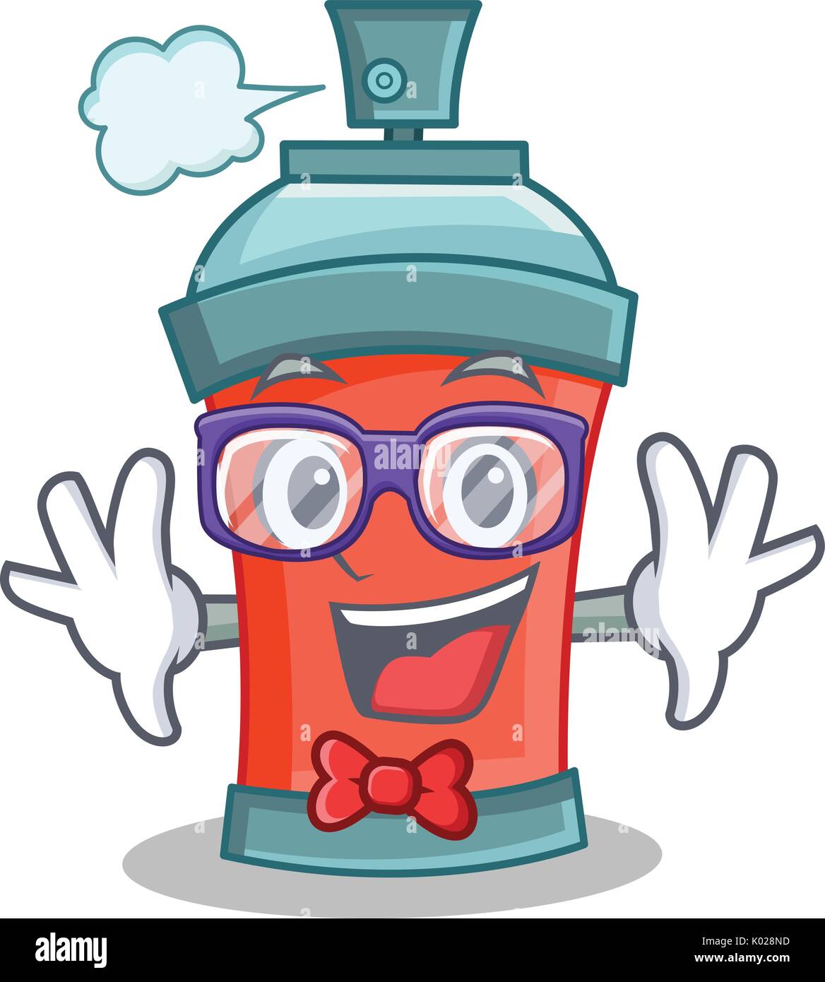 Geek aerosol spray can character cartoon vector illustration Stock ...