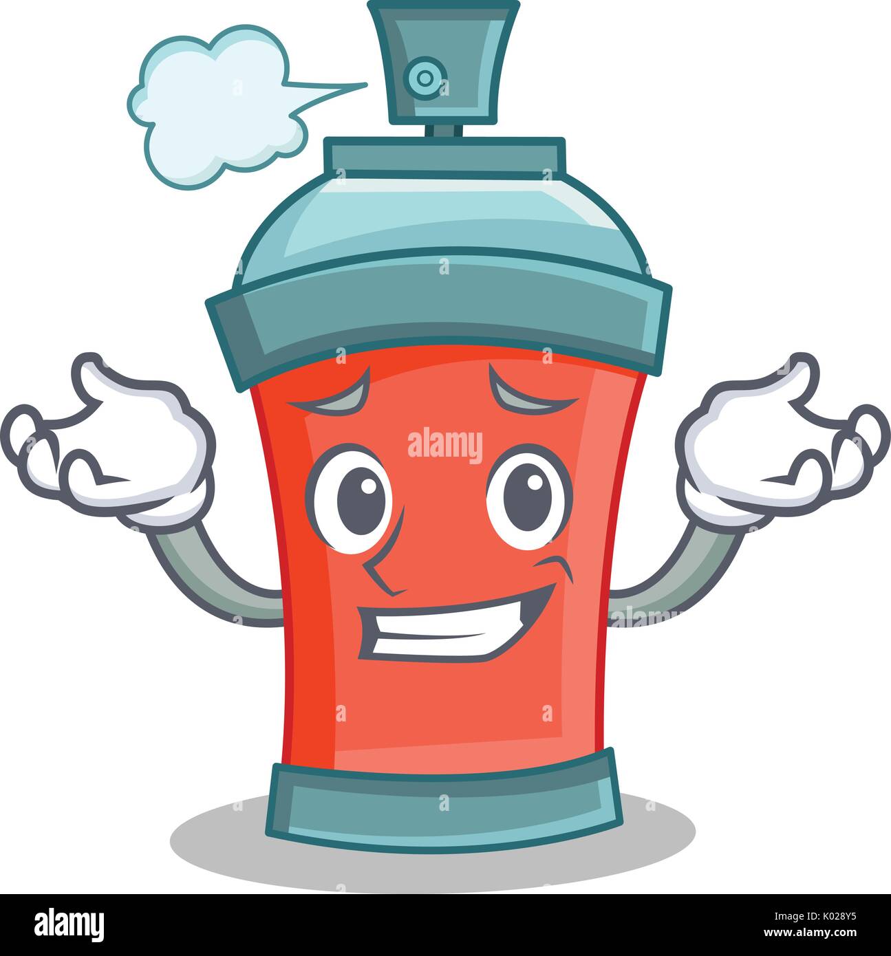 Grinning aerosol spray can character cartoon vector illustration Stock ...