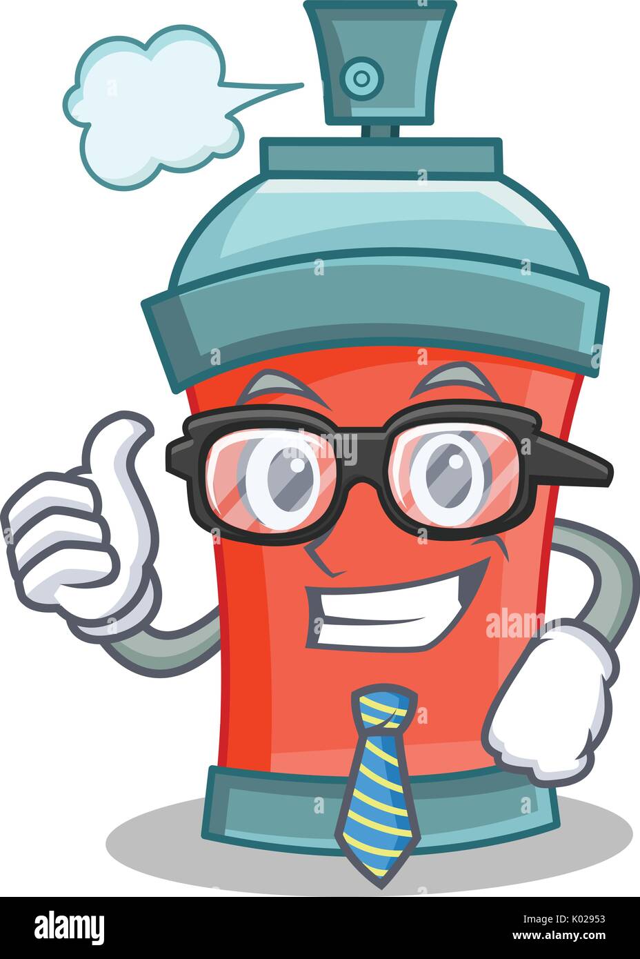 Businessman aerosol spray can character cartoon vector art Stock Vector ...