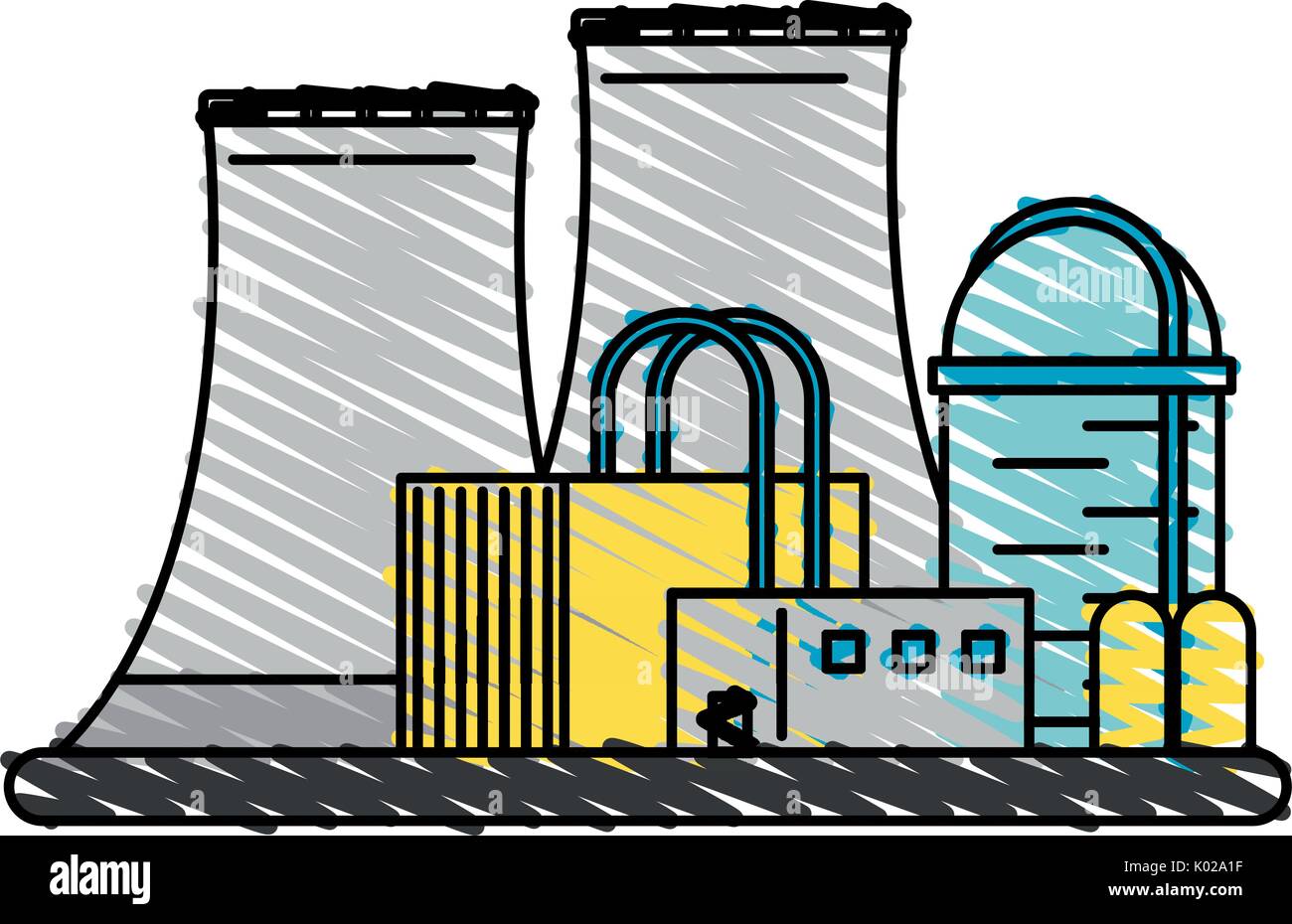 Nuclear plant vector illustration Stock Vector Image & Art - Alamy