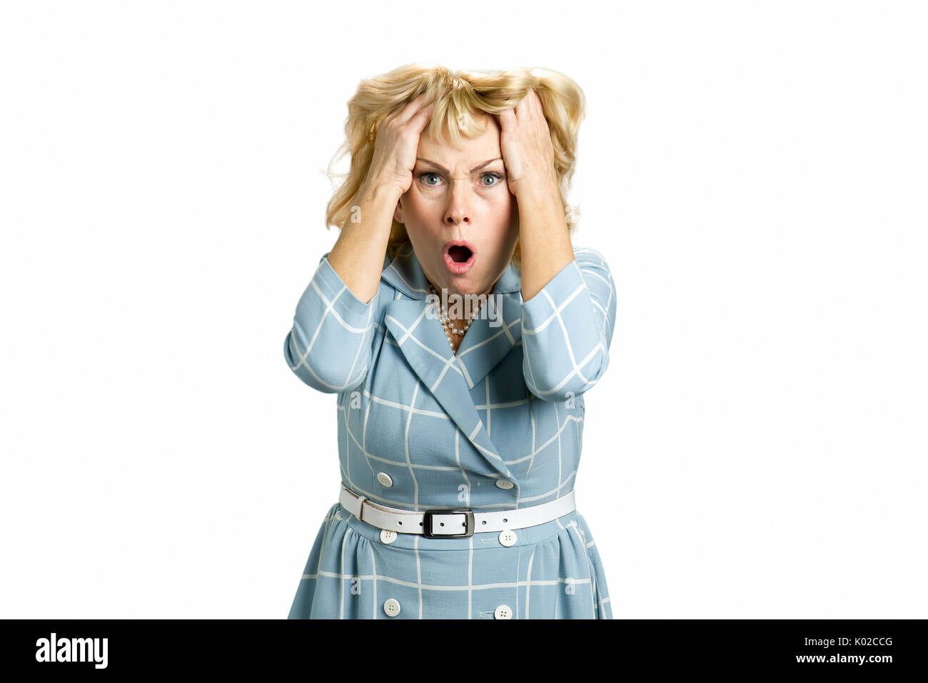 Woman scared full body hi-res stock photography and images - Alamy