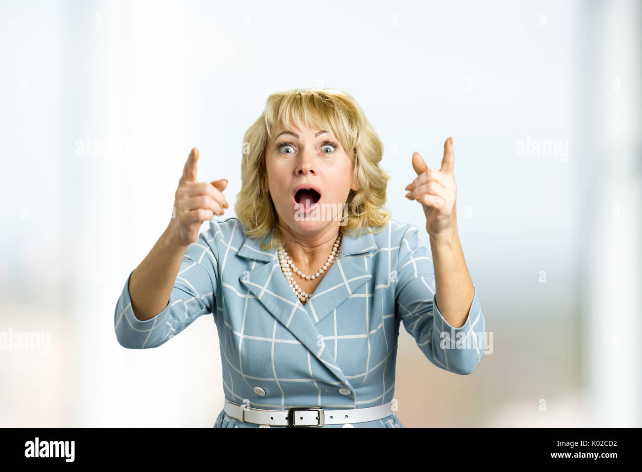 Elderly woman mouth wide open hi-res stock photography and images - Alamy