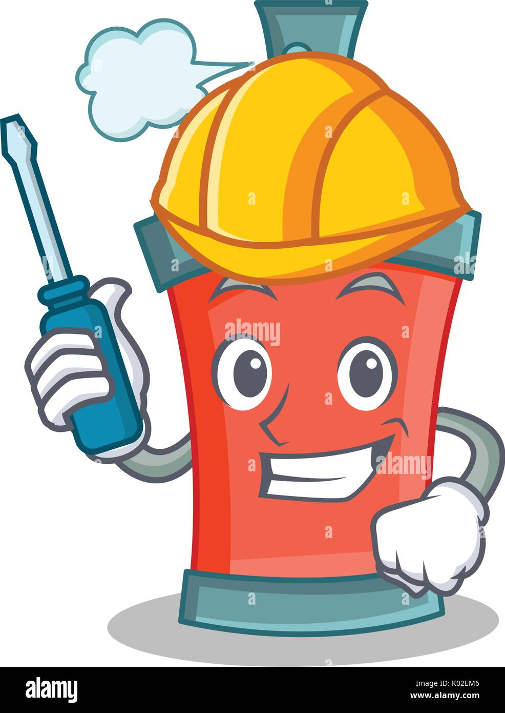 Automotive aerosol spray can character cartoon vector art Stock Vector ...