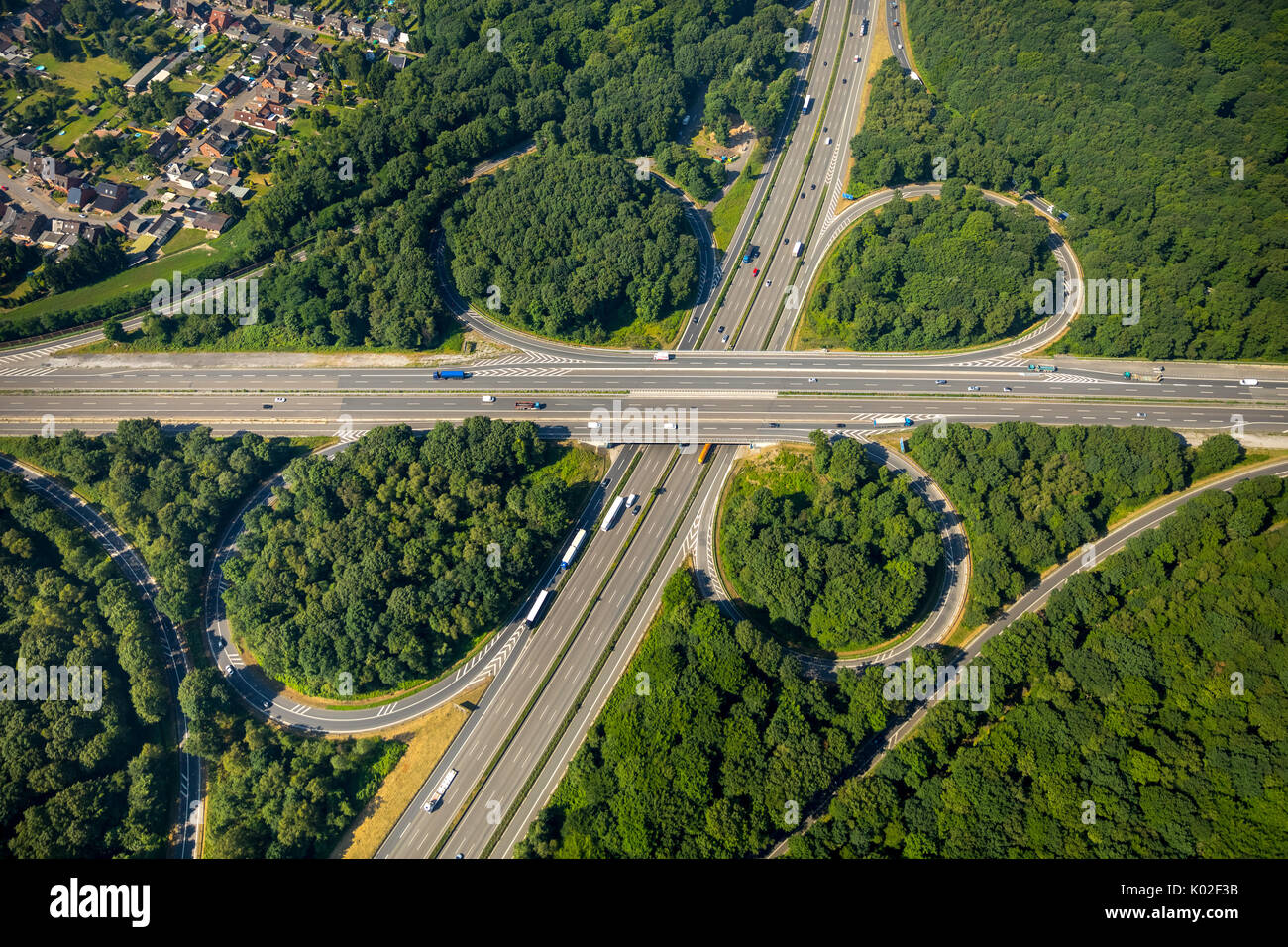 Autobahnkreuz luftbild deutschland hi-res stock photography and images ...