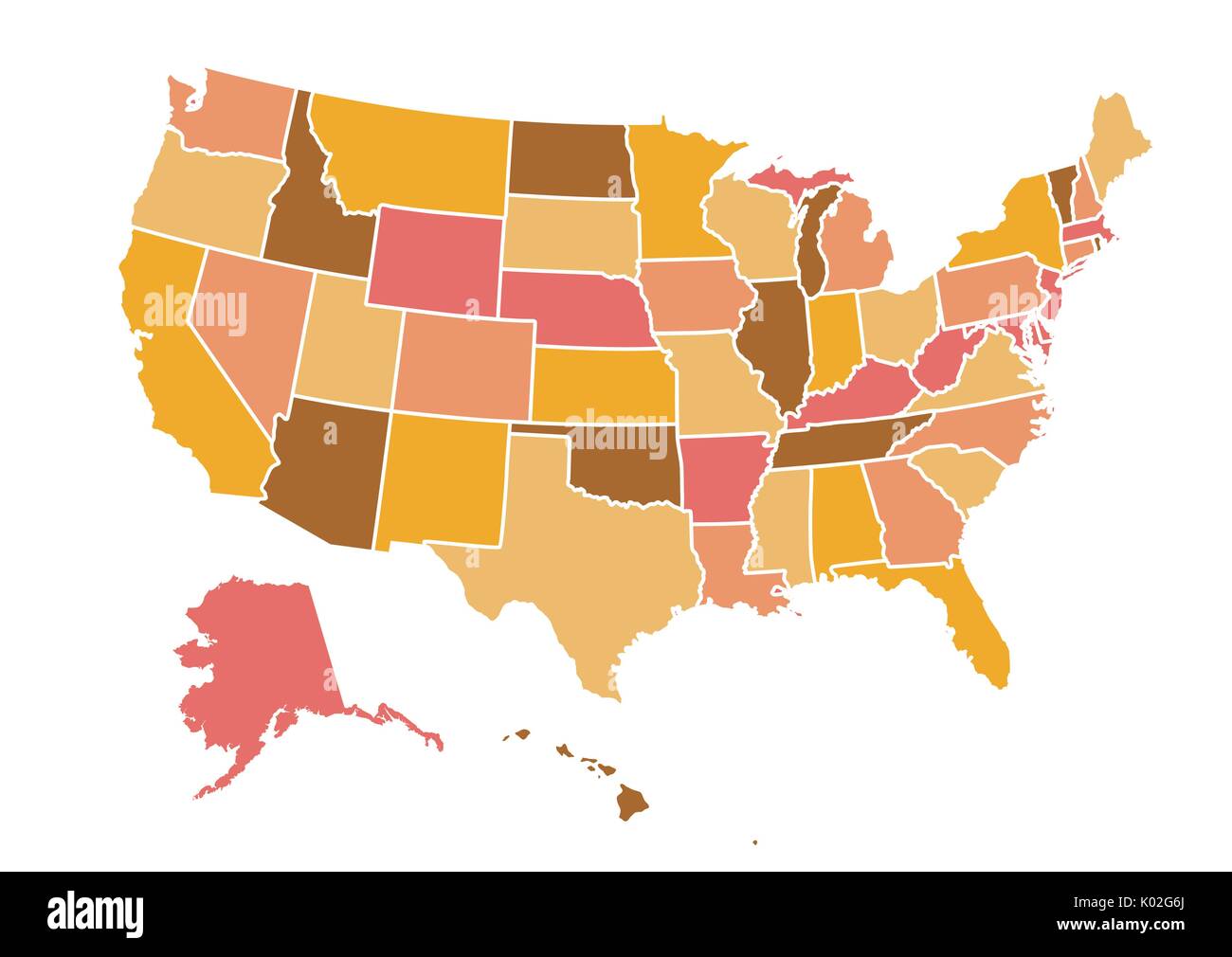 Continental us map Cut Out Stock Images & Pictures - Alamy