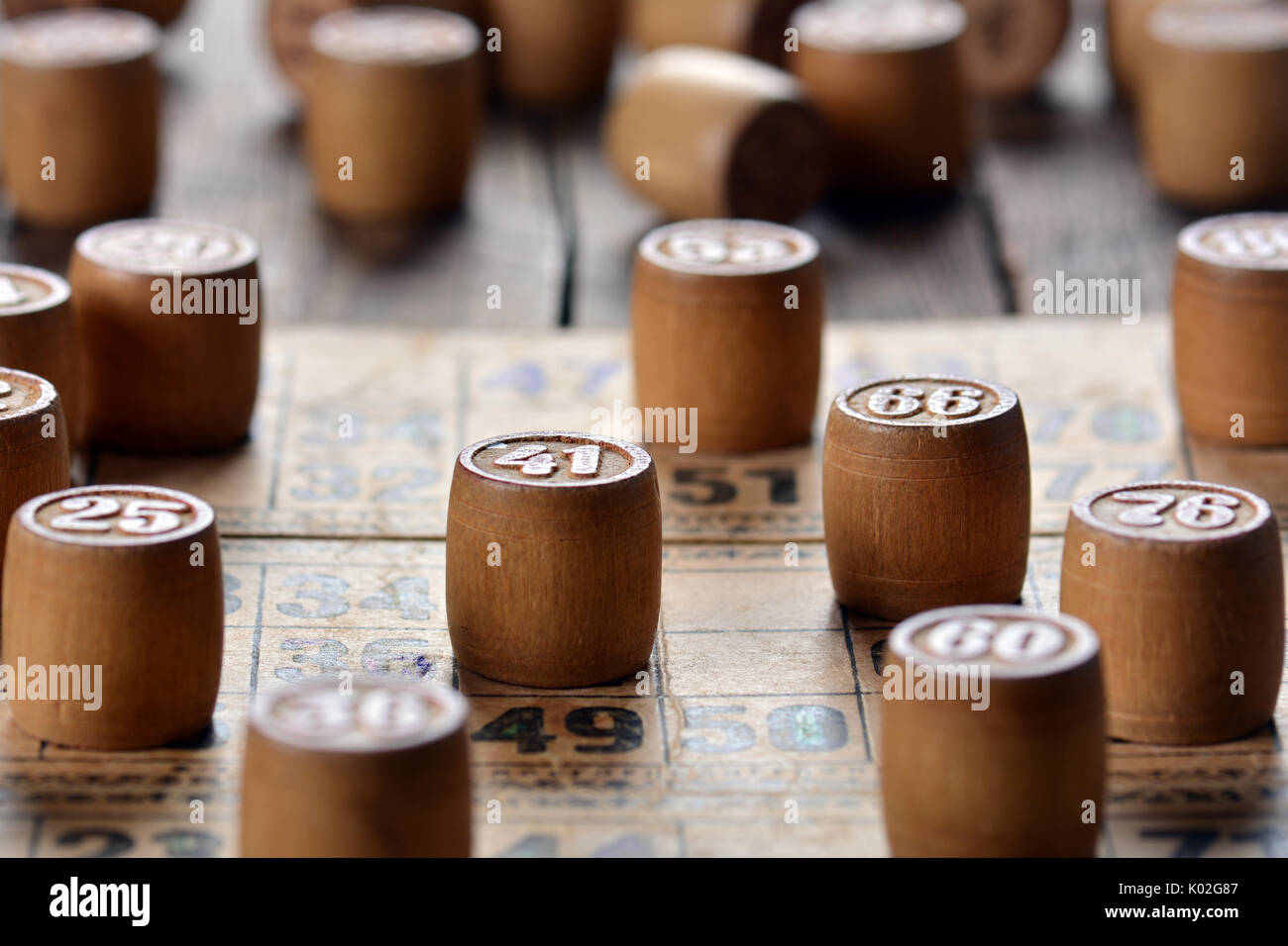 Vintage lotto board game kegs and cards Stock Photo - Alamy