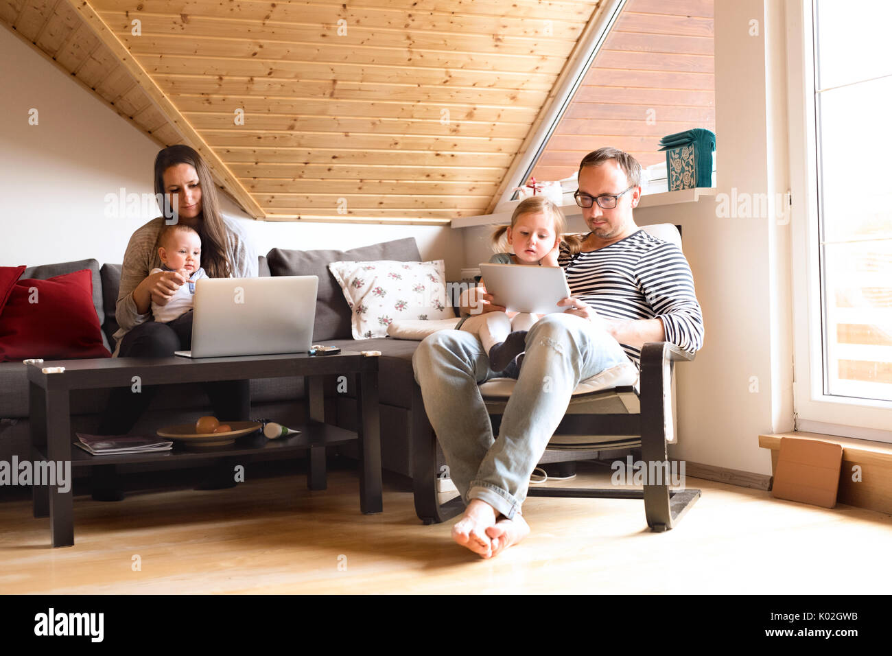 Family gadgets hi-res stock photography and images - Alamy