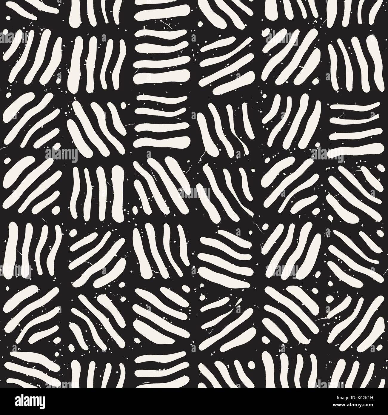 Seamless freehand pattern. Vector abstract rough lines background. Hand ...