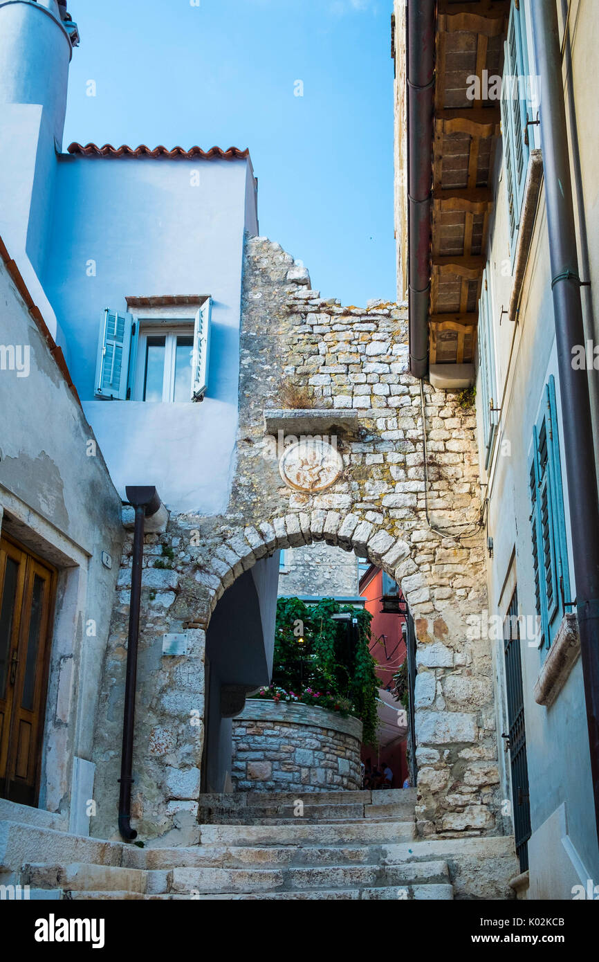 Old stone gate at Rovinj, Croatia Stock Photo - Alamy