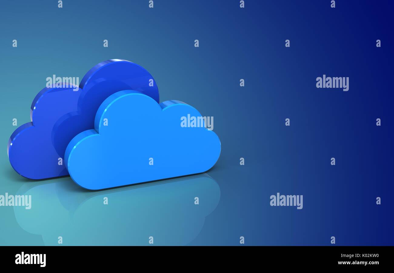 3d illustration of clouds over blue gradient background Stock Photo - Alamy