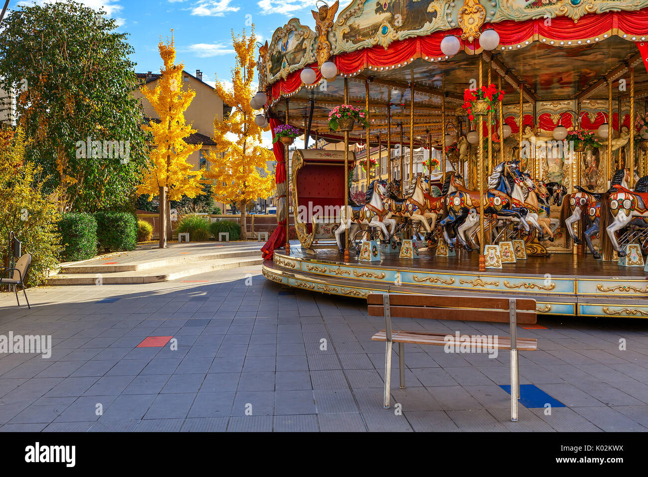 Merry go round carousel horse child hi-res stock photography and images ...