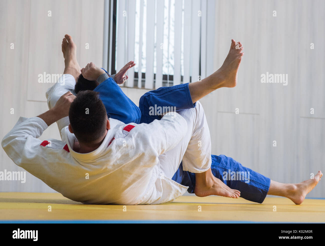 Judo sport training in the sports hall Stock Photo - Alamy