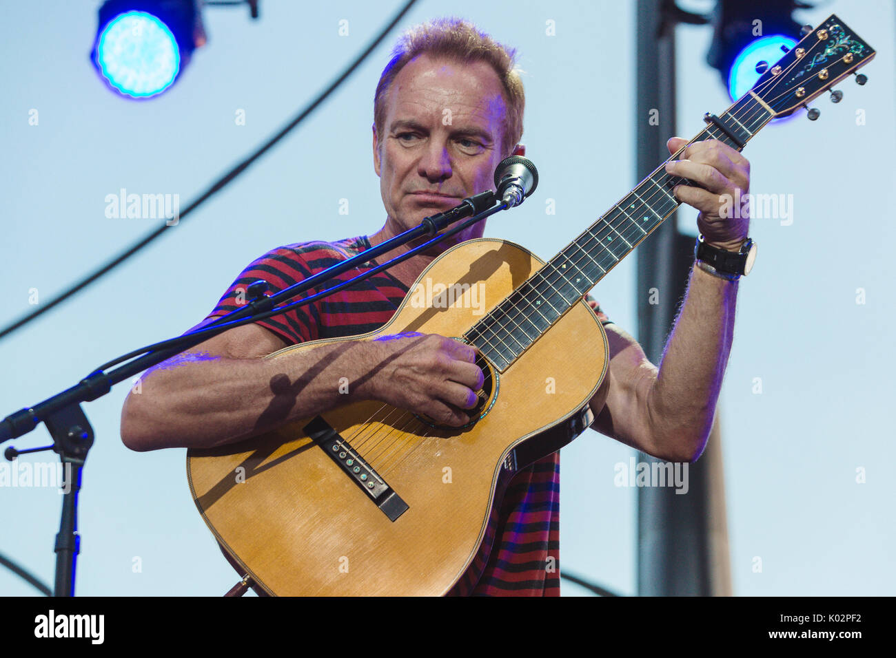 Sting and his son Joe Sumner perform at Jazz à Juan 2017 Featuring ...