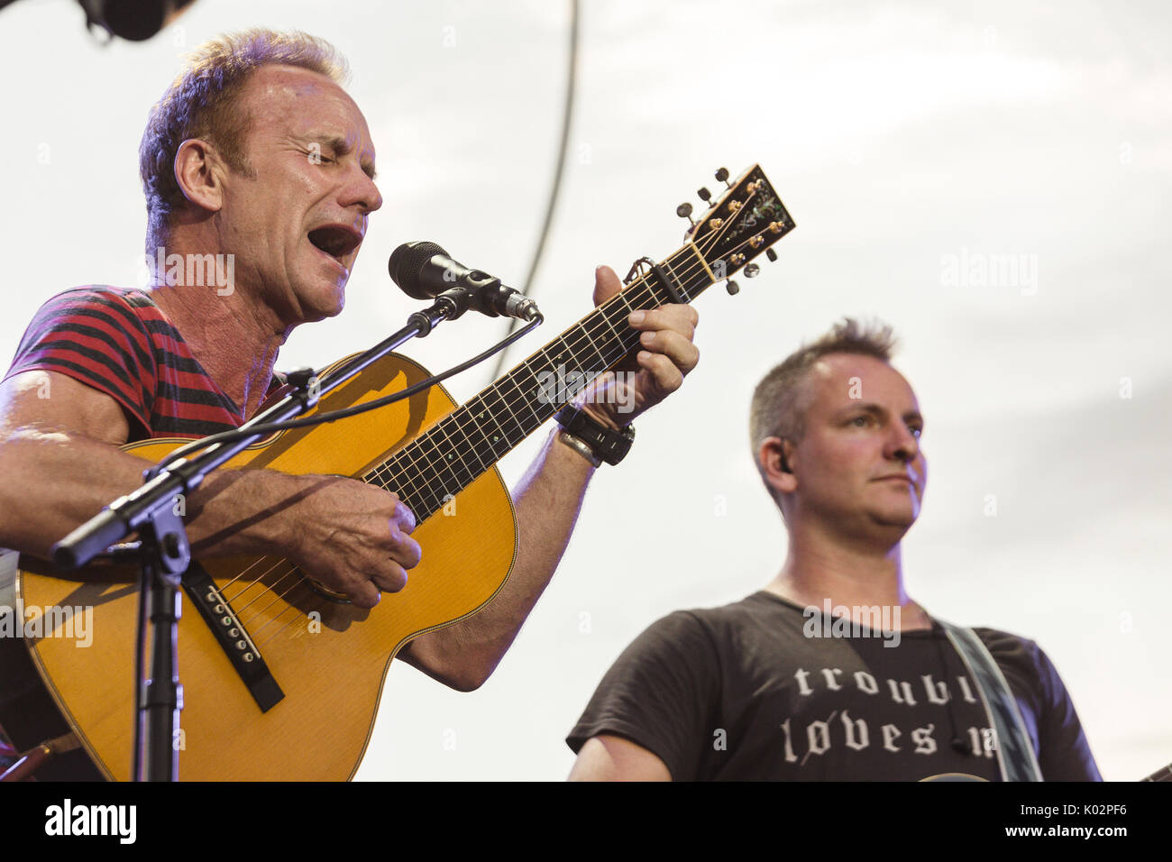 Sting and his son Joe Sumner perform at Jazz à Juan 2017 Featuring ...
