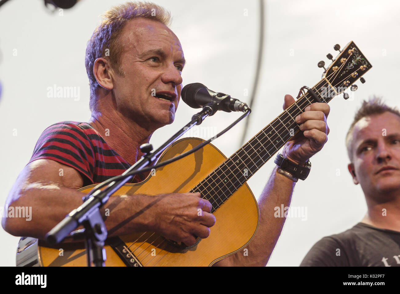 Sting and his son Joe Sumner perform at Jazz à Juan 2017 Featuring ...