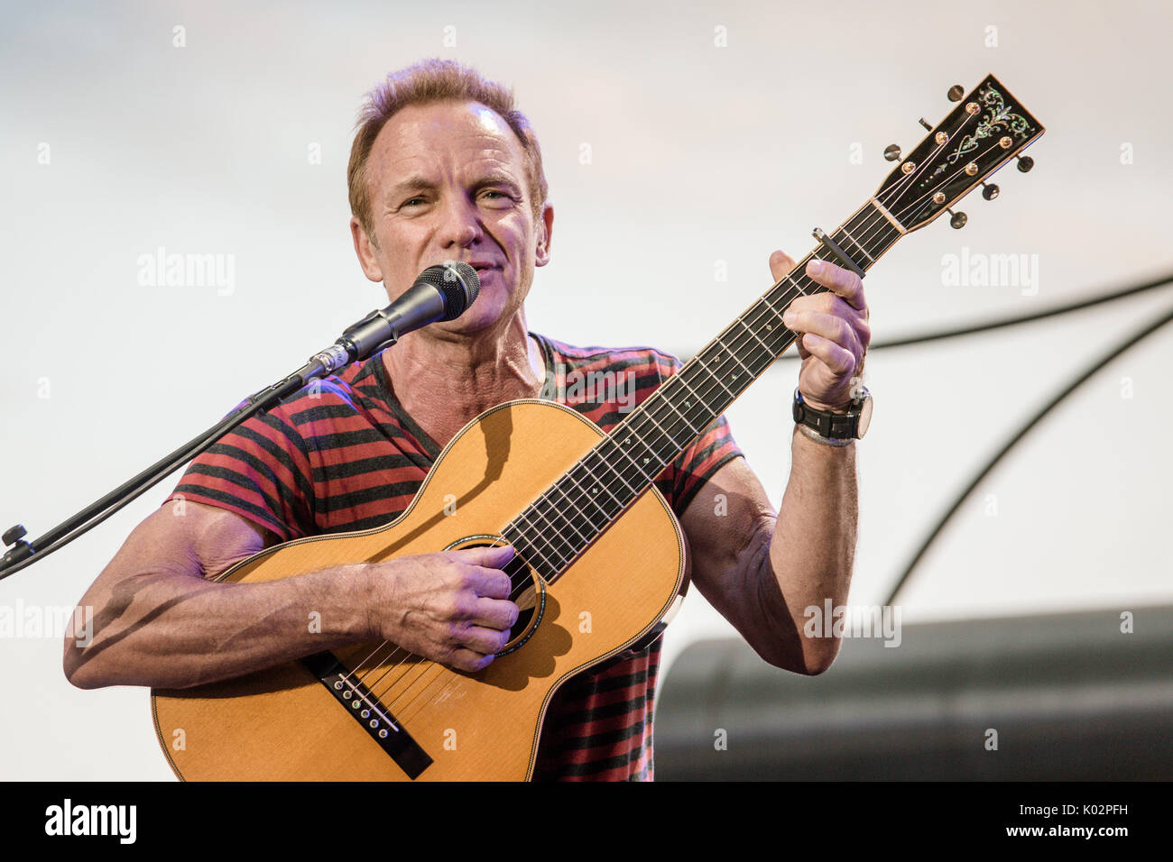 Sting and his son Joe Sumner perform at Jazz à Juan 2017 Featuring ...