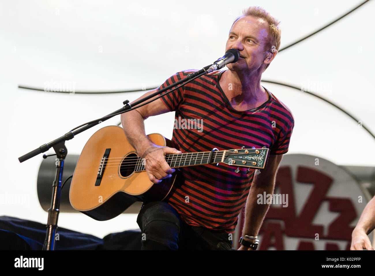 Sting and his son Joe Sumner perform at Jazz à Juan 2017 Featuring ...