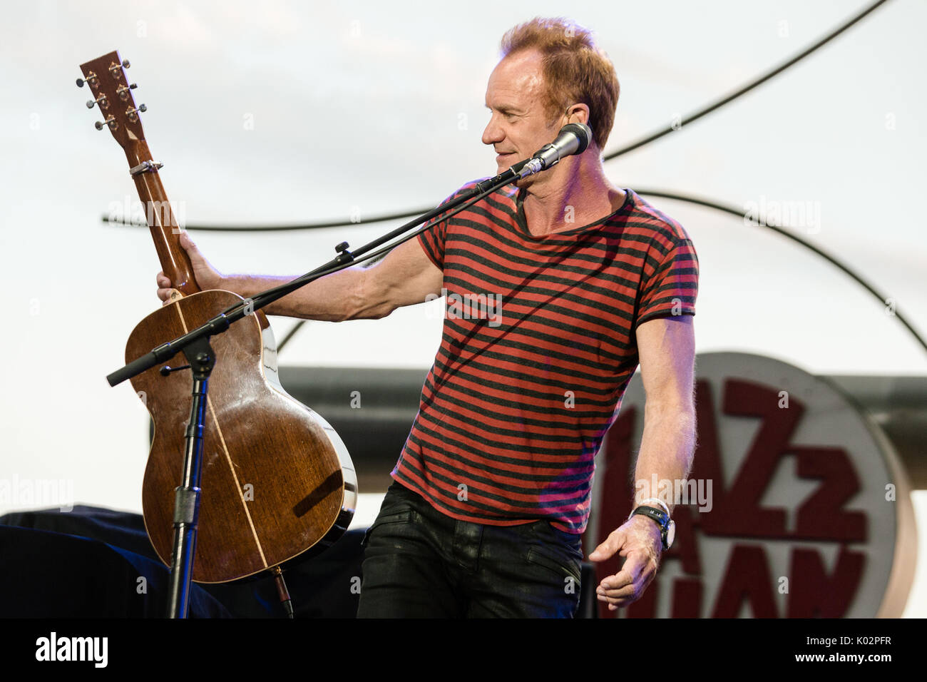 Sting and his son Joe Sumner perform at Jazz à Juan 2017 Featuring ...