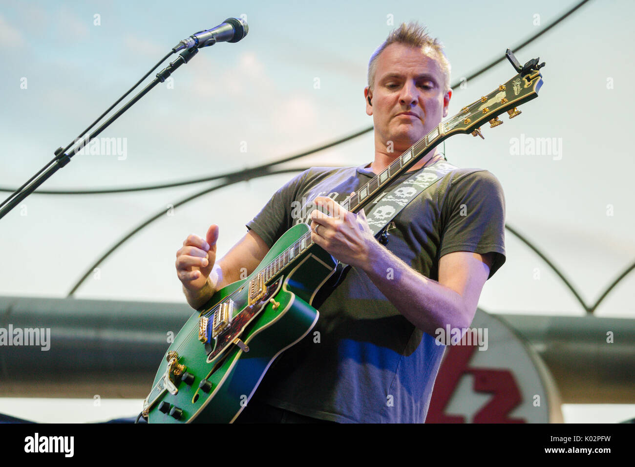 Sting and his son Joe Sumner perform at Jazz à Juan 2017 Featuring: Joe ...