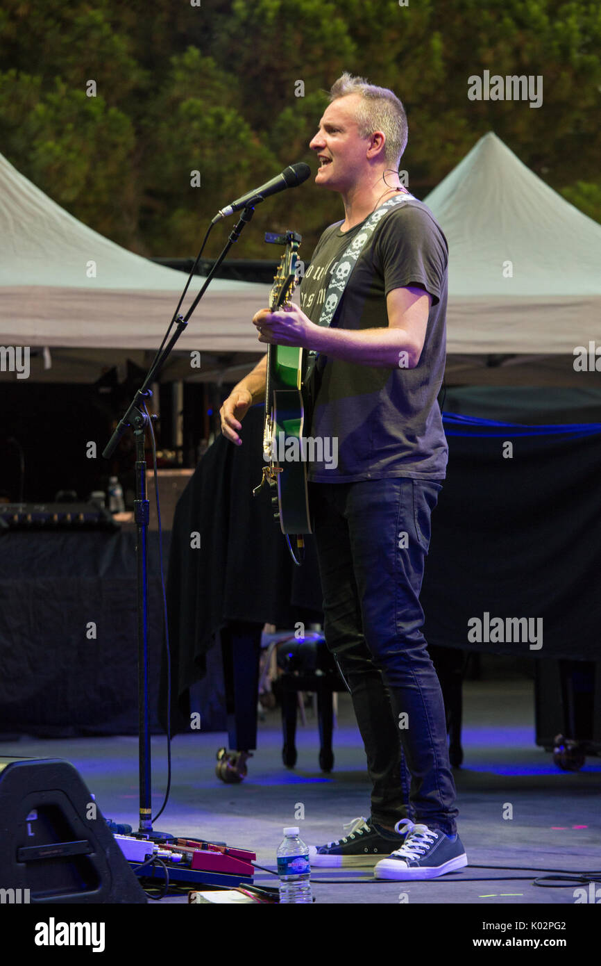 Sting and his son Joe Sumner perform at Jazz à Juan 2017 Featuring: Joe ...