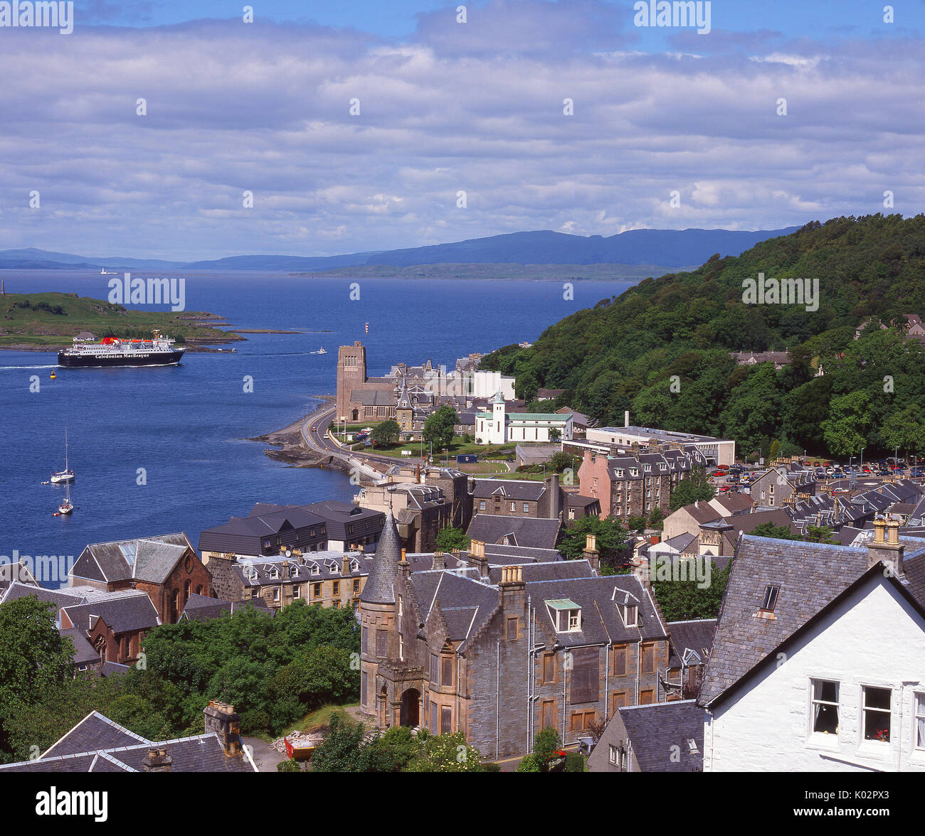 A beautiful early summer view overlooking the picturesque west coast ...