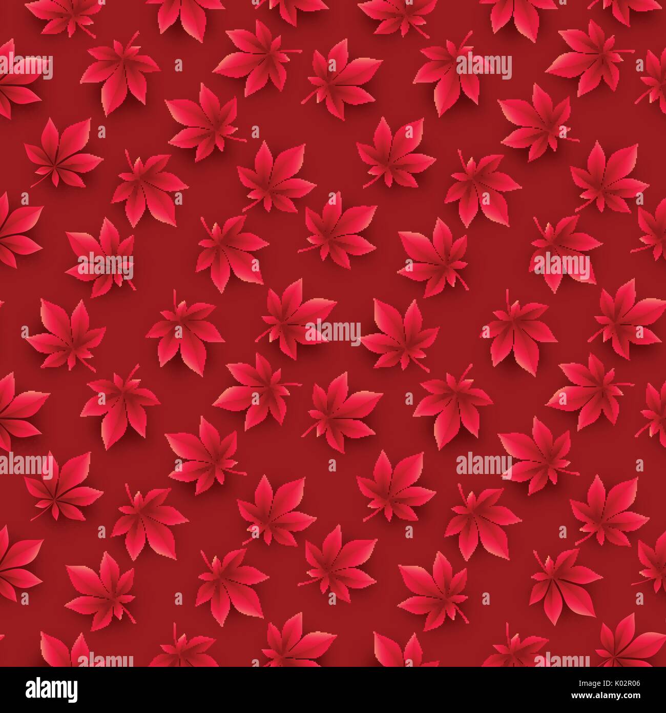 Bright red yellow autumn leaves Stock Vector Images - Alamy