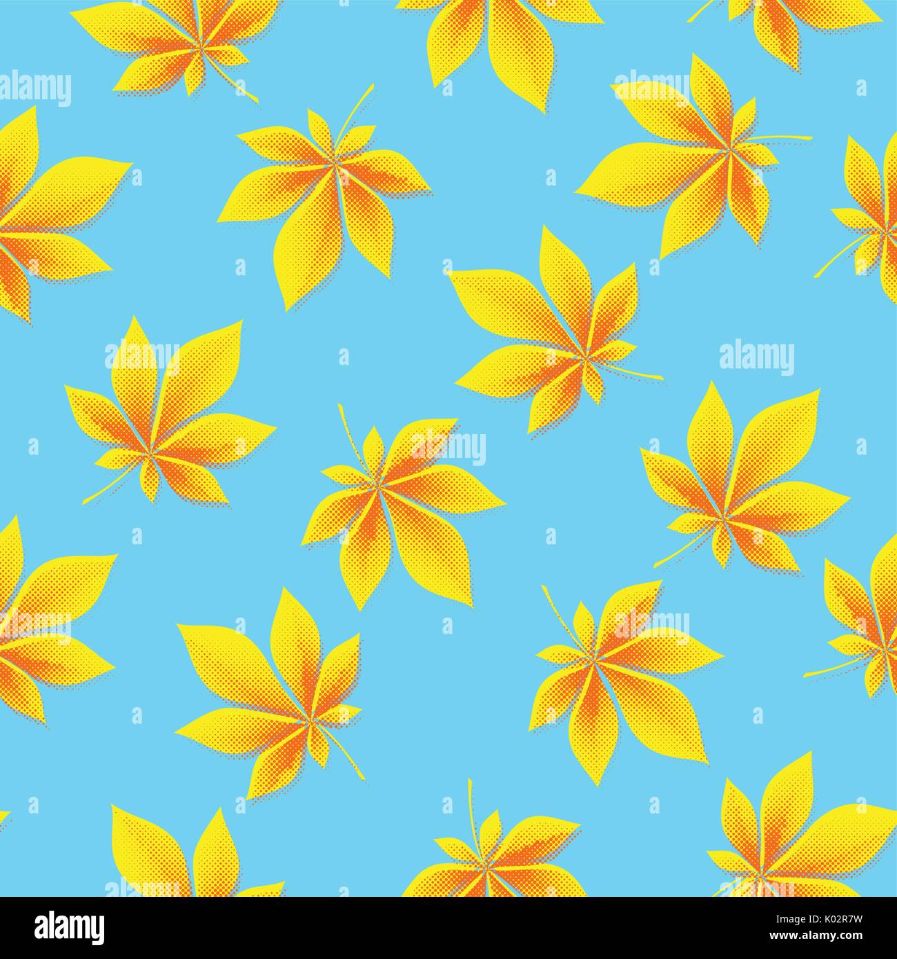 Autumn leaves background. Fall seamless pattern. Vector illustration ...