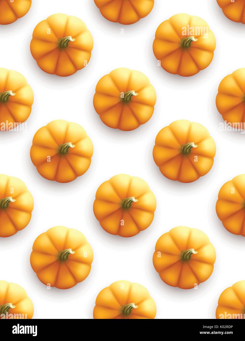 Pumpkin seamless pattern. Modern Autumn background. Vector illustration ...
