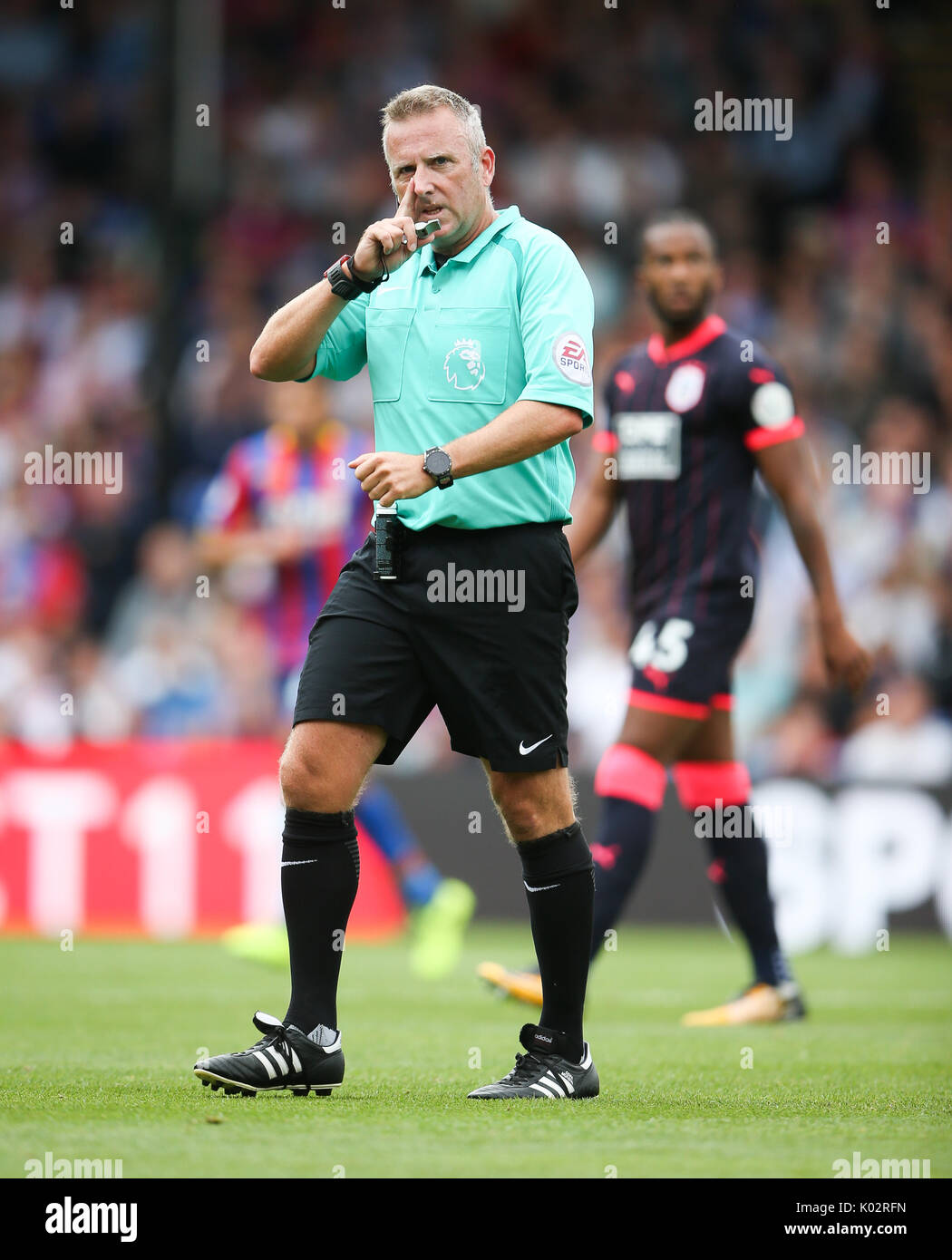 Referee Jonathan Moss during the Premier League match at Selhurst Park ...