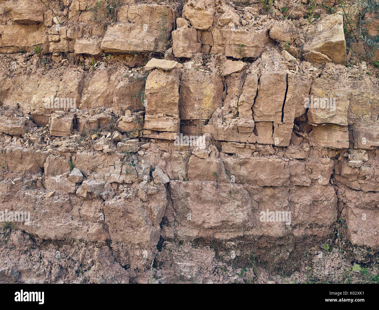 The photo shows the layers of the earth on the cliff Stock Photo - Alamy