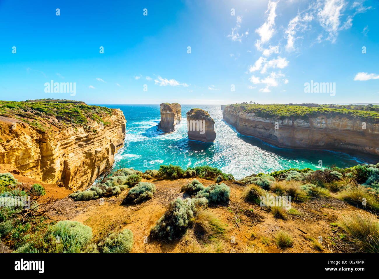 The Razorback, scenic coastal view of Great Ocean Road, Victoria ...