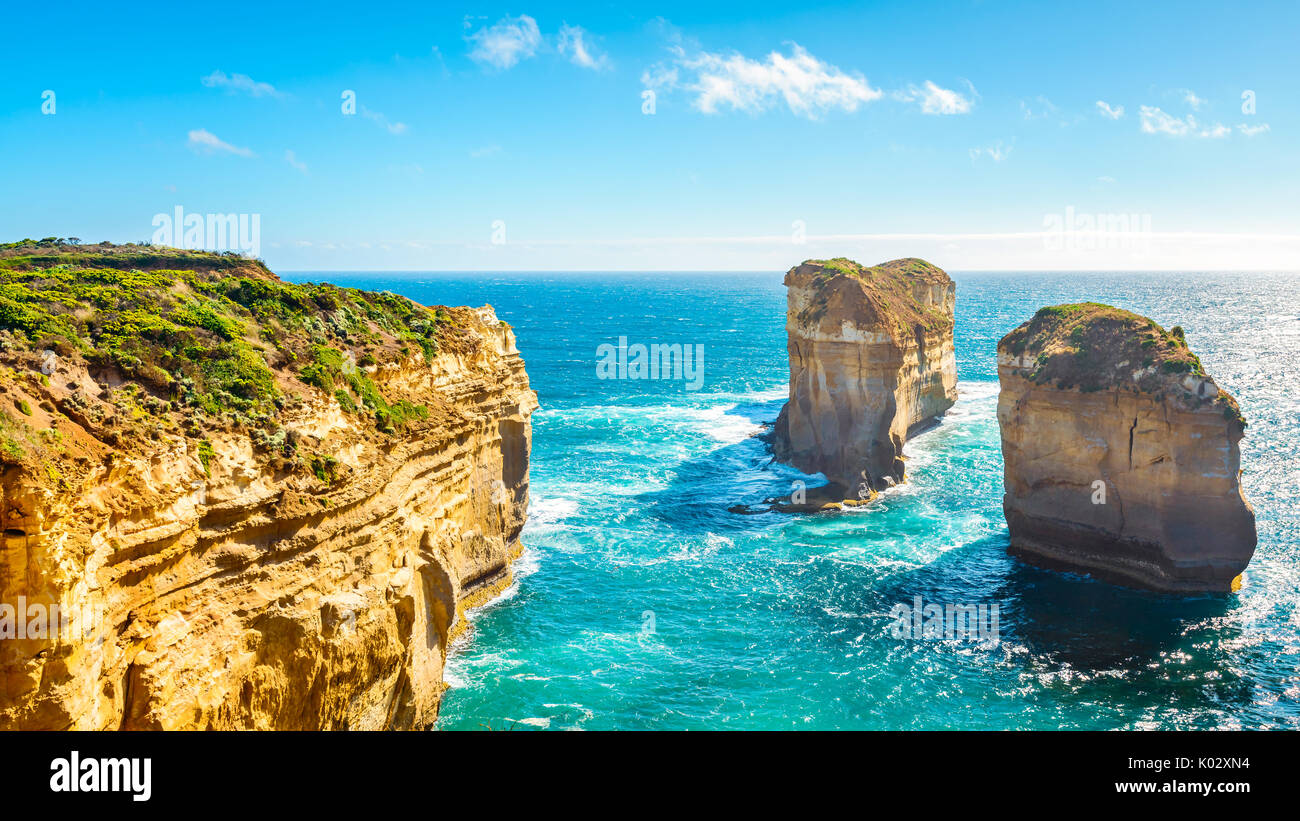 The Razorback, scenic coastal view of Great Ocean Road, Victoria ...