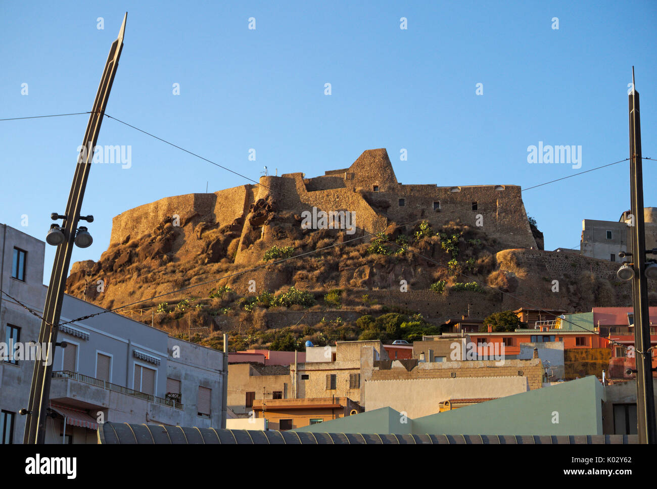 a view of the fortress in Castelsardo, Sardinia, Italy Stock Photo - Alamy