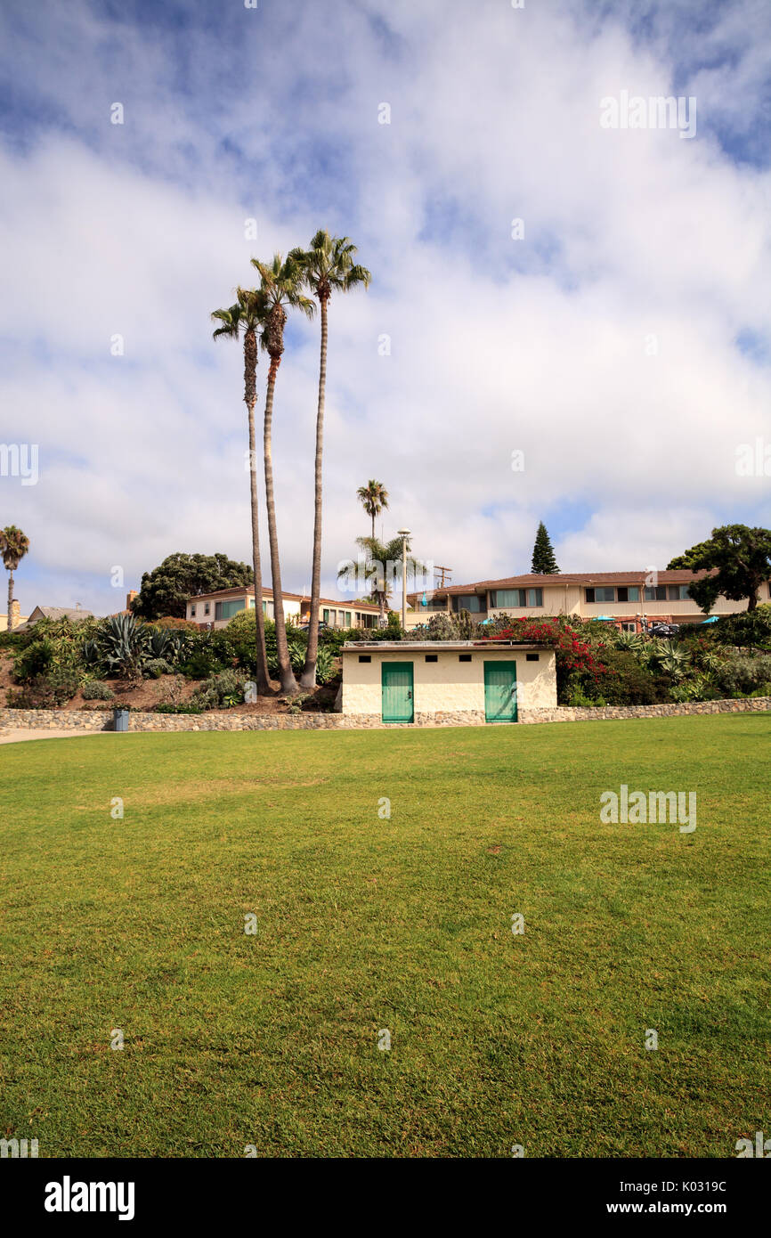 Overcast Summer sky over Heisler Park in Laguna Beach, California Stock ...