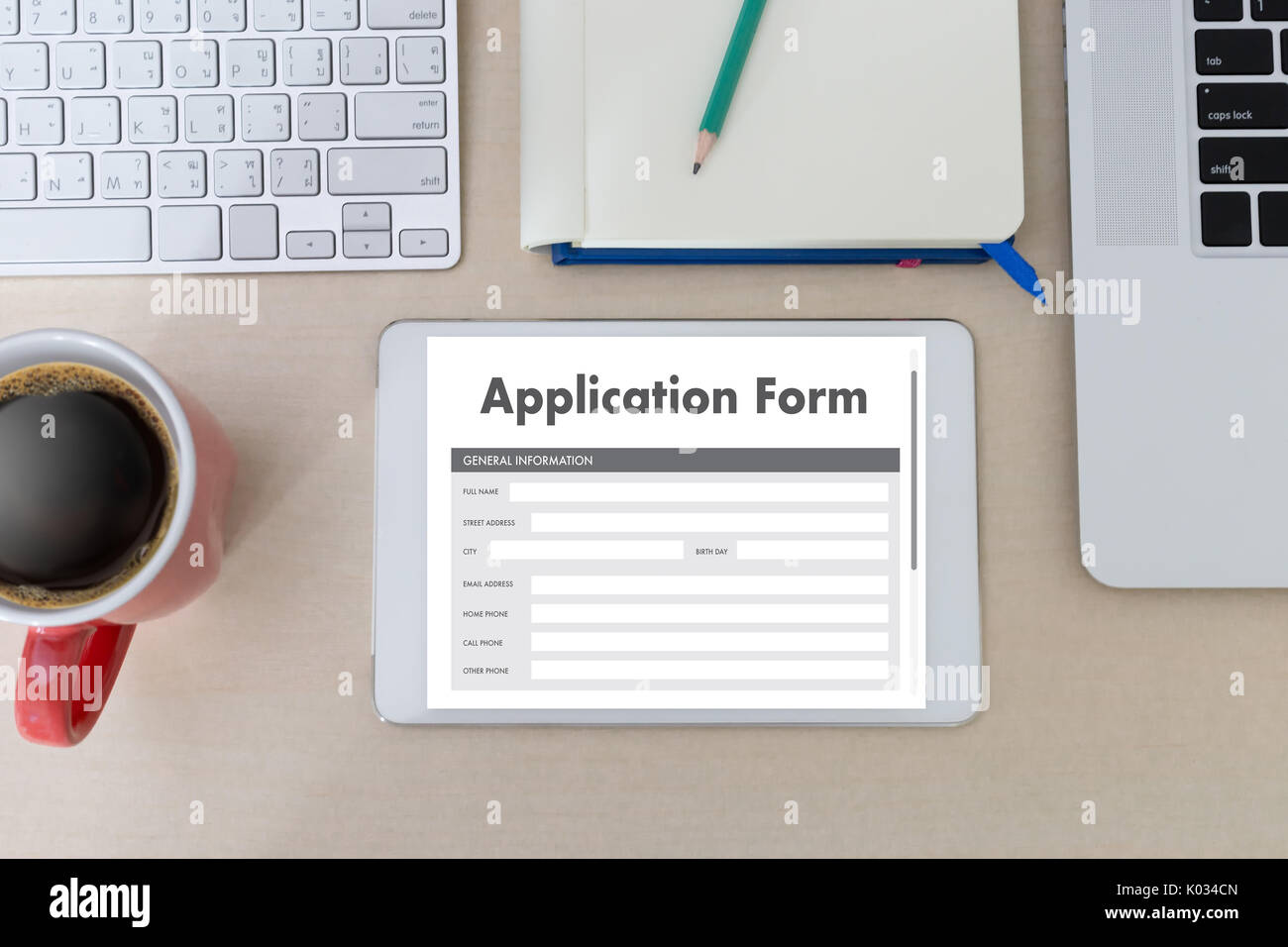 business man working on laptop computer use Online Web Job Application ...