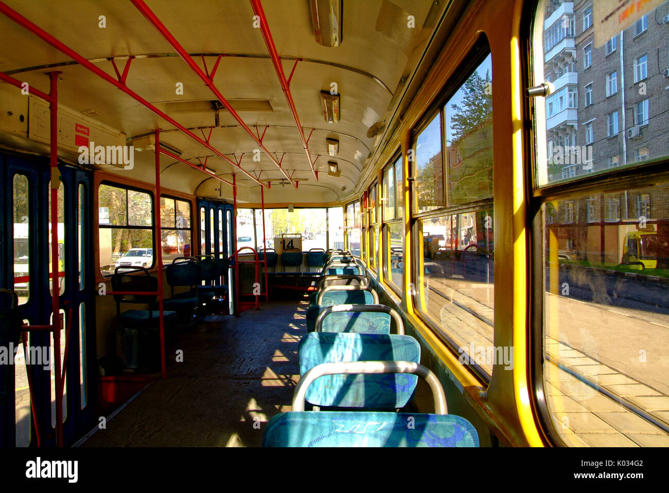 Modern tram interior hi-res stock photography and images - Alamy