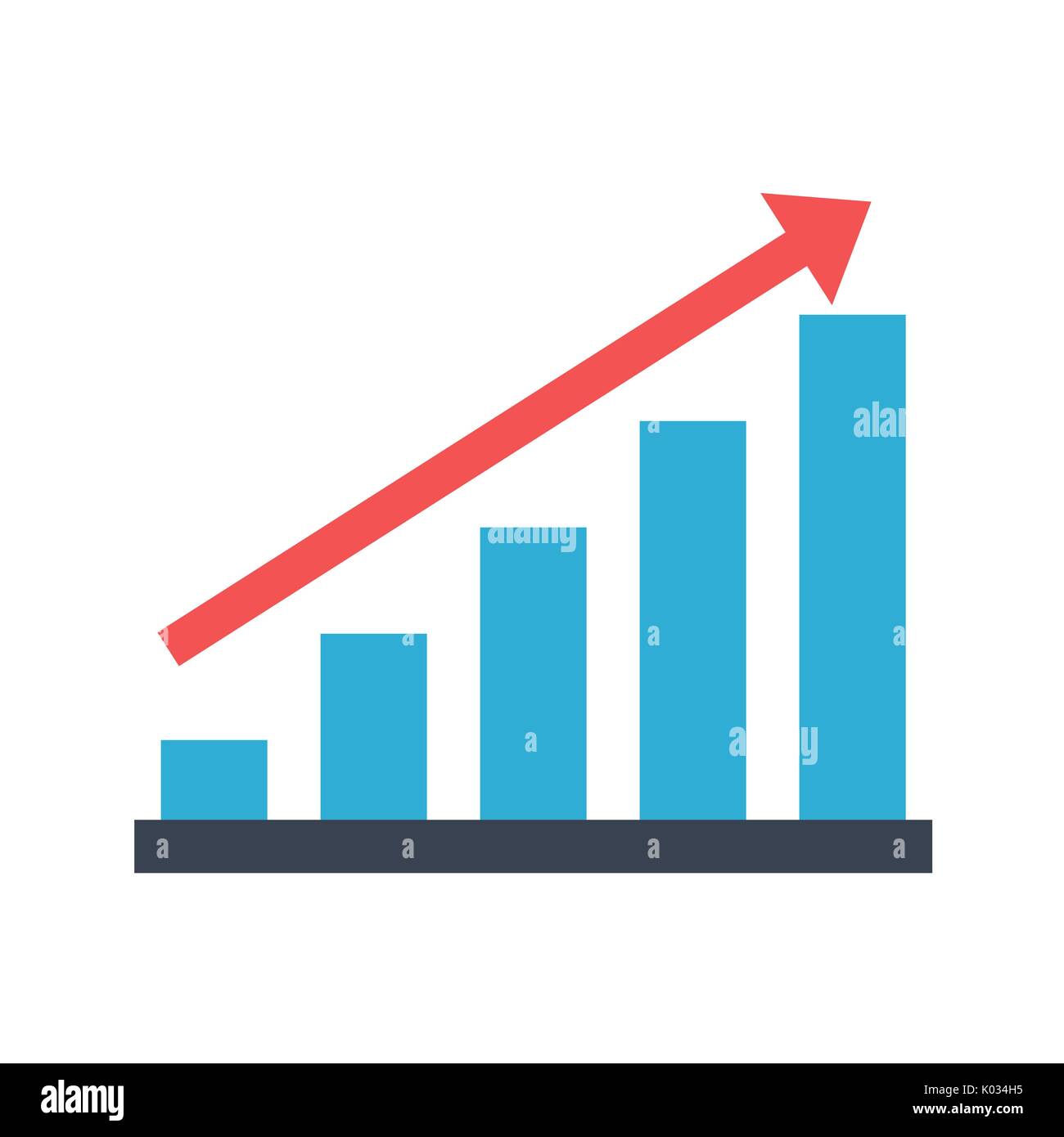 Bar Chart Vector Icon. Flat icon isolated on the white background ...