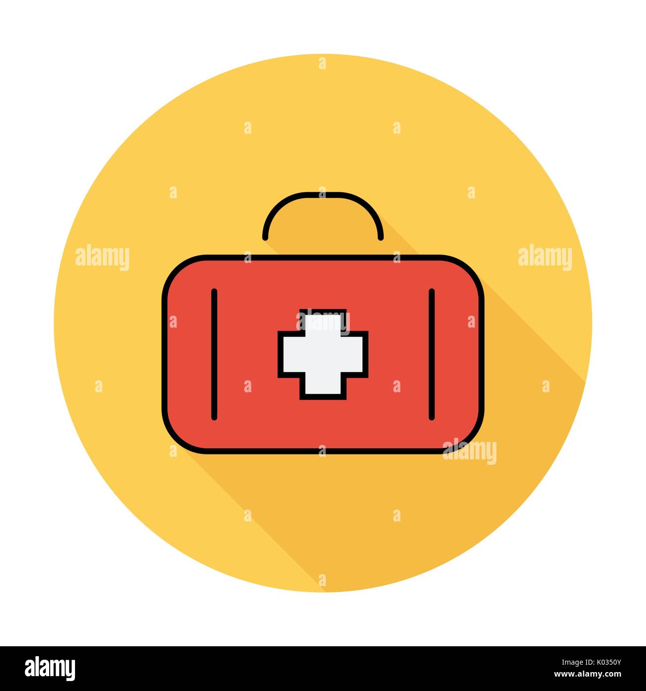 First aid. Flat icon for mobile and web applications. Vector ...