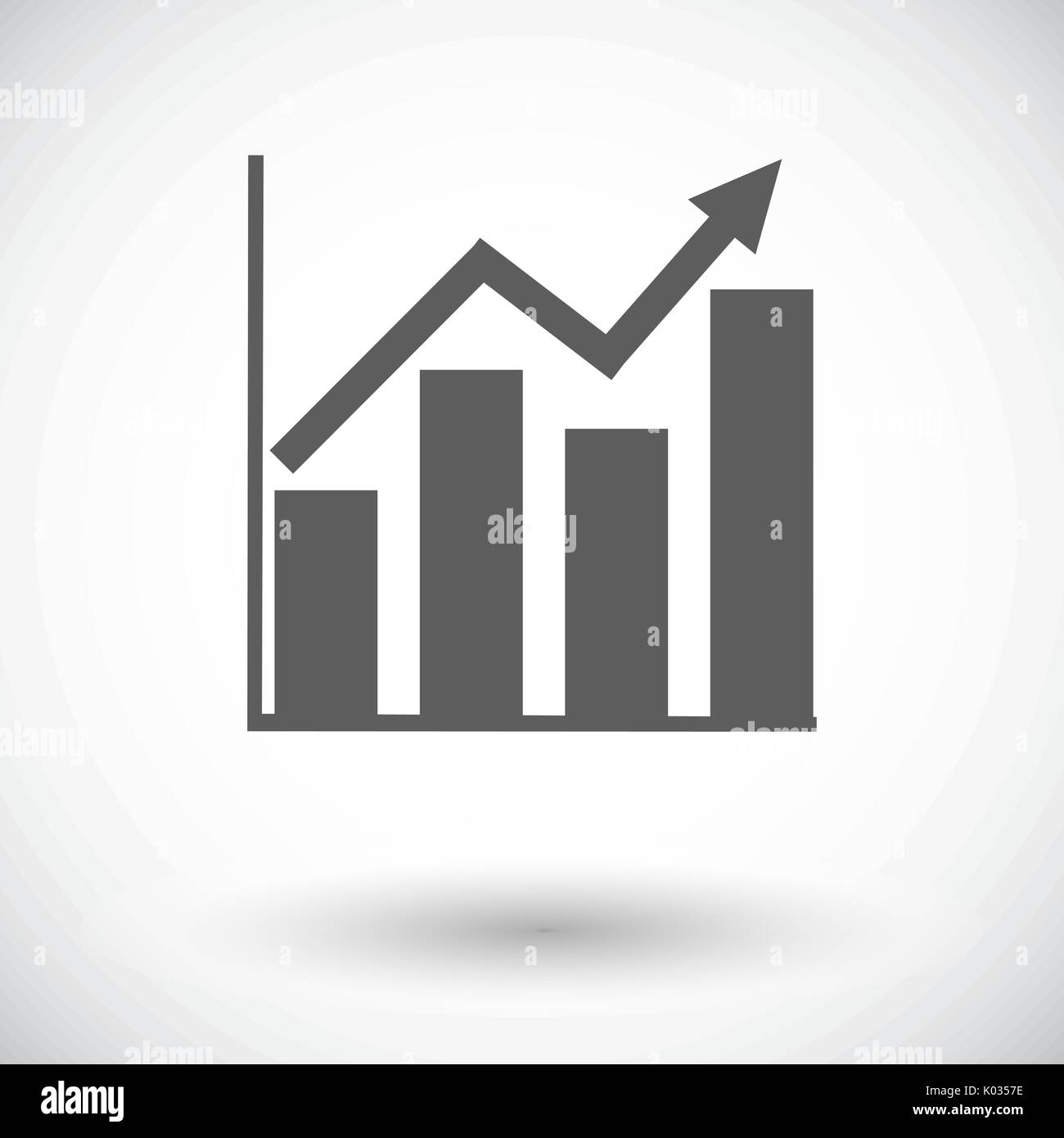 Graph. Single flat icon on white background. Vector illustration Stock ...