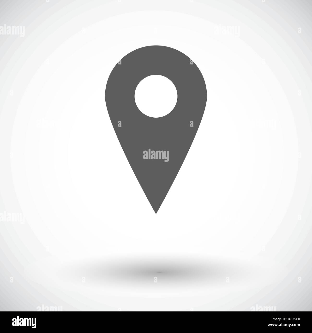 Map pointer. Single flat icon on white background. Vector illustration ...