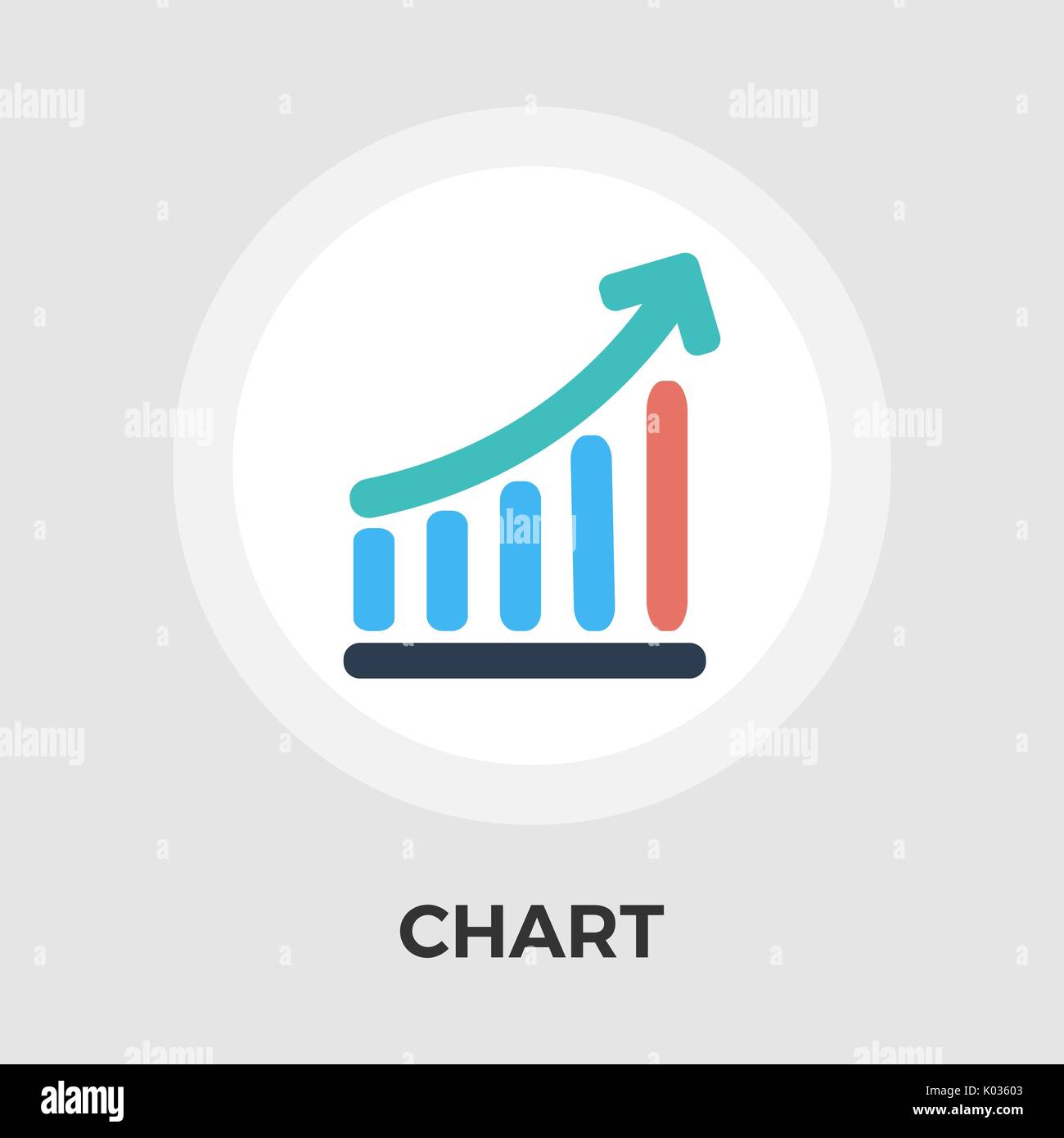 Chart icon vector. Flat icon isolated on the white background. Editable ...