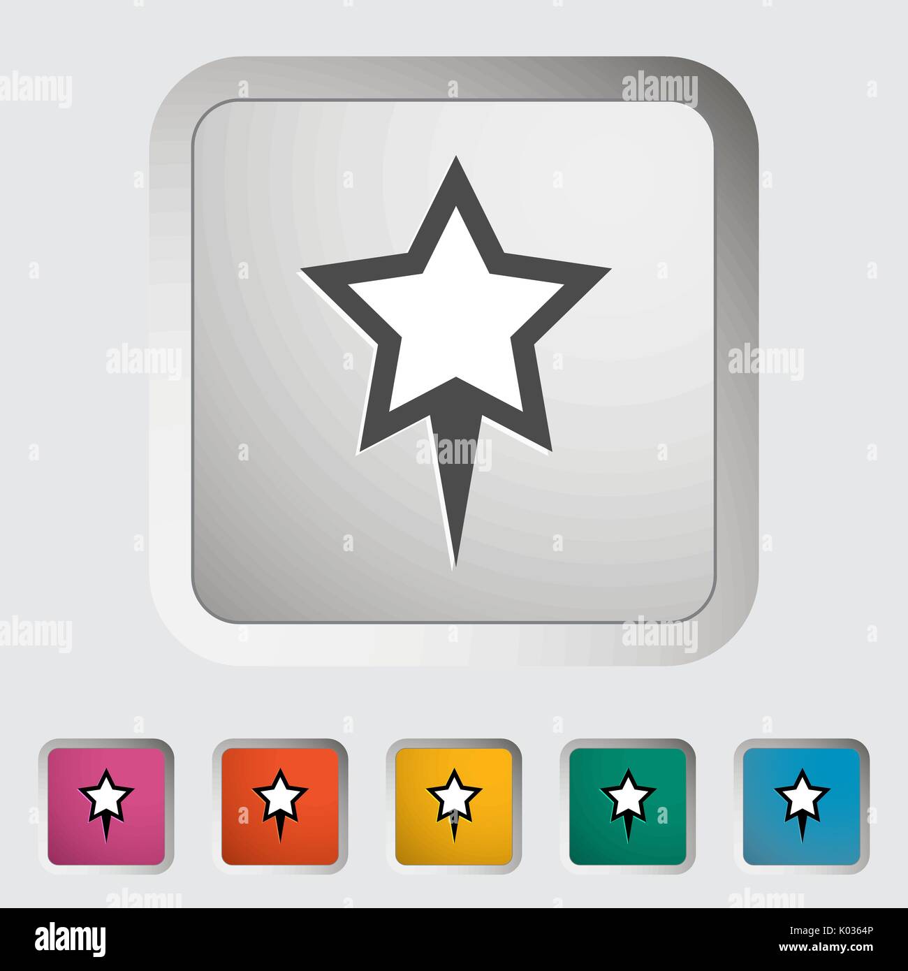 Star pin. Single icon. Vector illustration Stock Vector Image & Art - Alamy