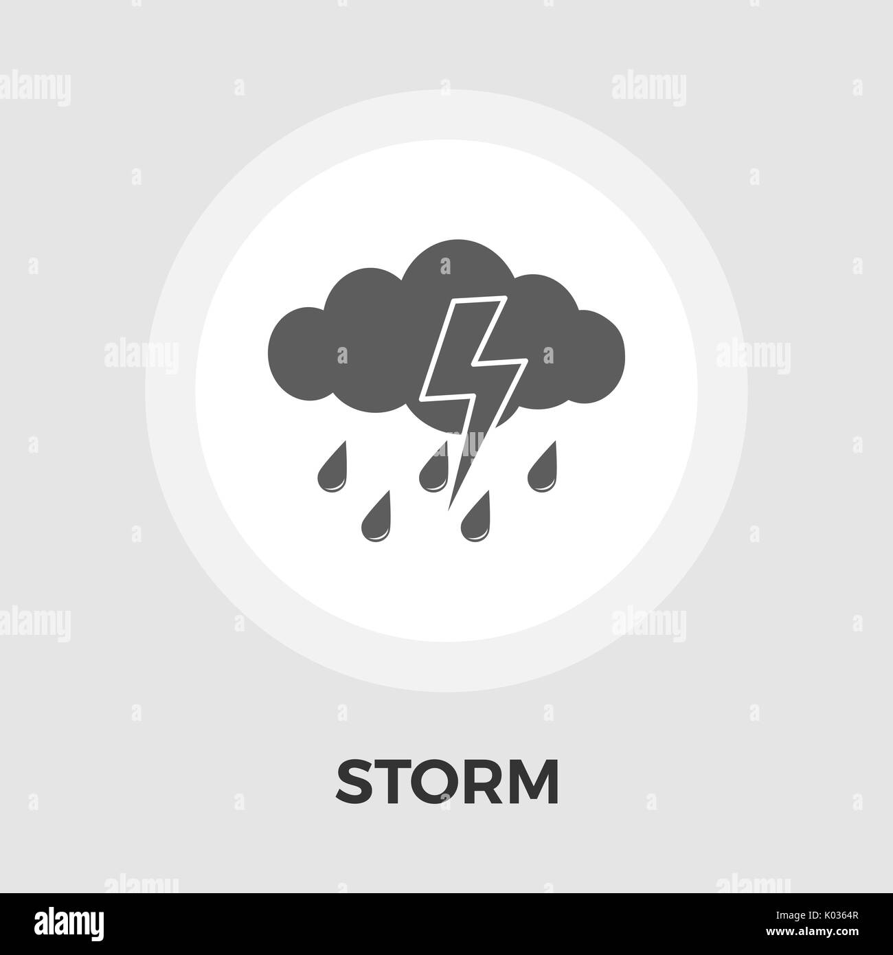 Storm icon vector. Flat icon isolated on the white background. Editable ...