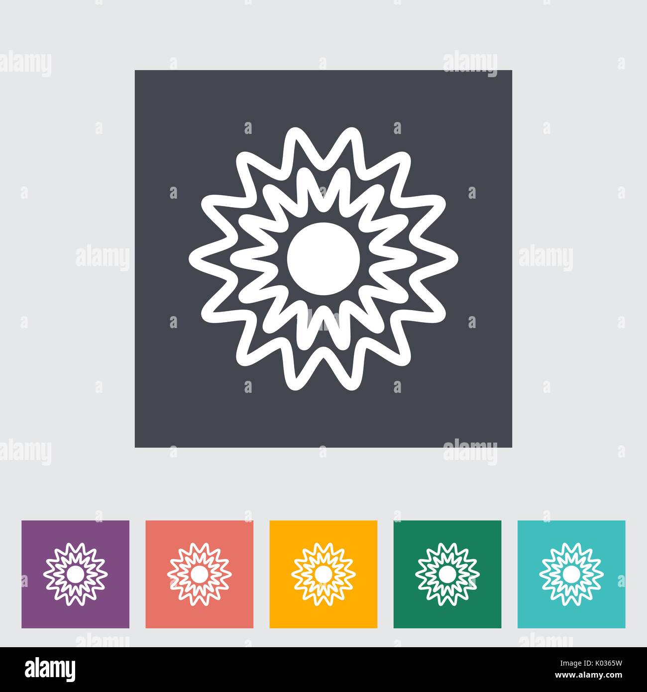 Sun single flat icon. Vector illustration Stock Vector Image & Art - Alamy