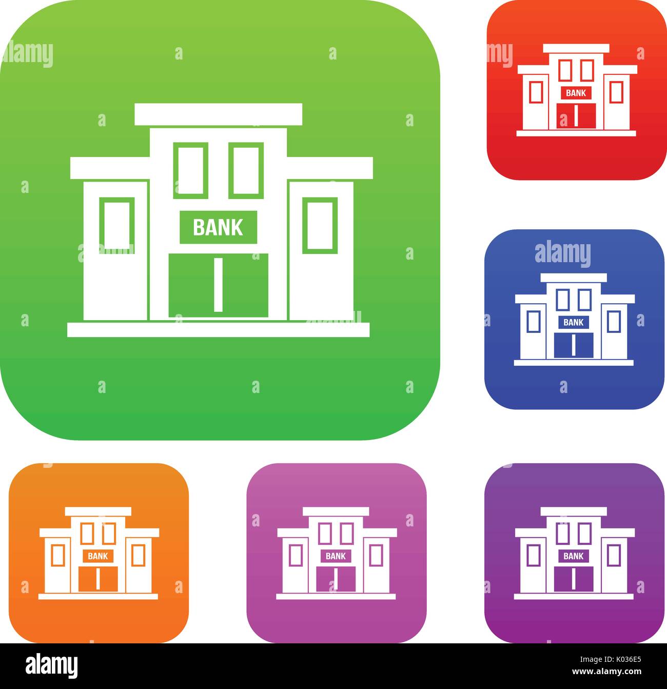 Bank building set collection Stock Vector Image & Art - Alamy